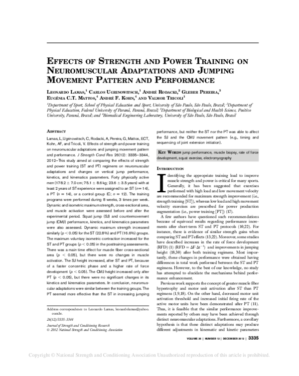 (PDF) Effects of Strength and Power Training on Neuromuscular ...