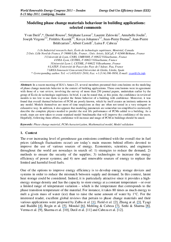 (PDF) Modeling phase change materials behavior in building applications ...