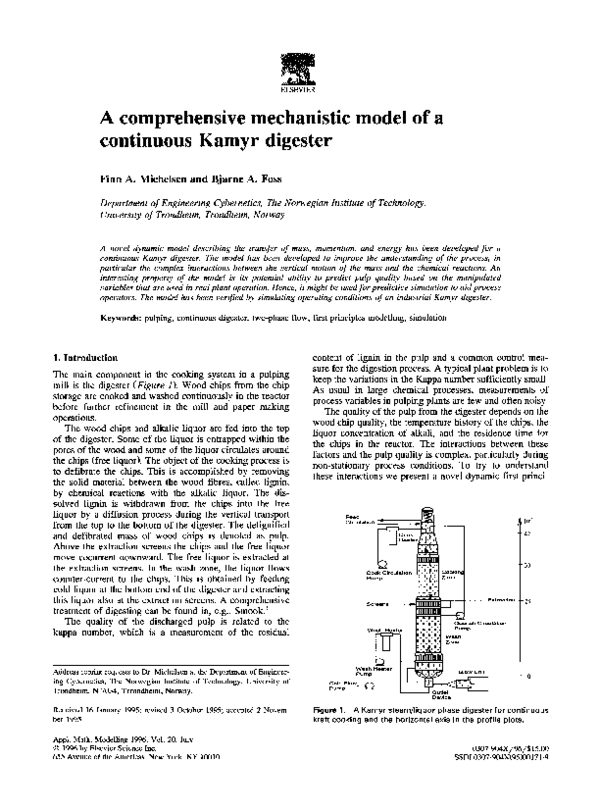 (PDF) A comprehensive mechanistic model of a continuous Kamyr digester