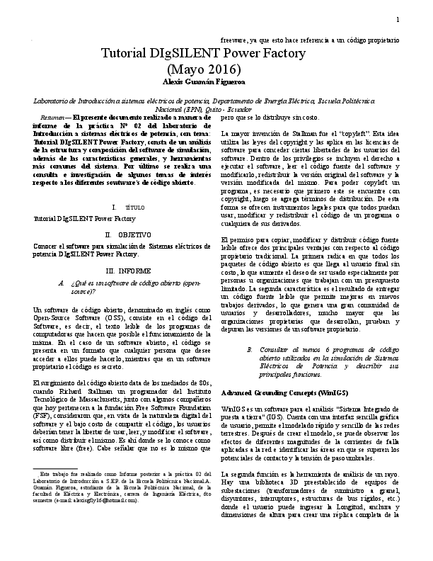 (DOC) Tutorial DIgSILENT Power Factory (Mayo 2016)