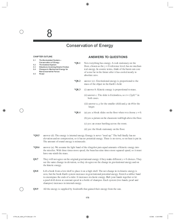 (PDF) Conservation of Energy CHAPTER OUTLINE