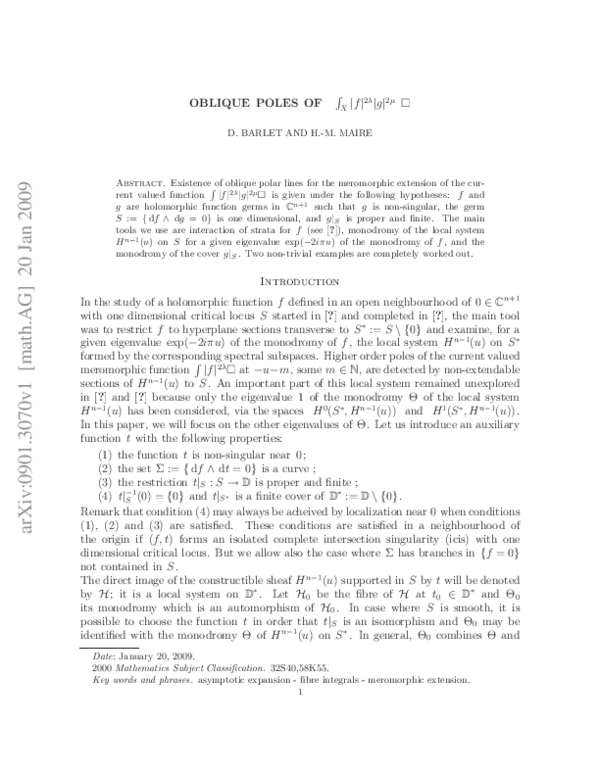 (PDF) Oblique poles of $\int_X| {f}| ^{2\lambda}| {g}|^{2\mu} \square ...