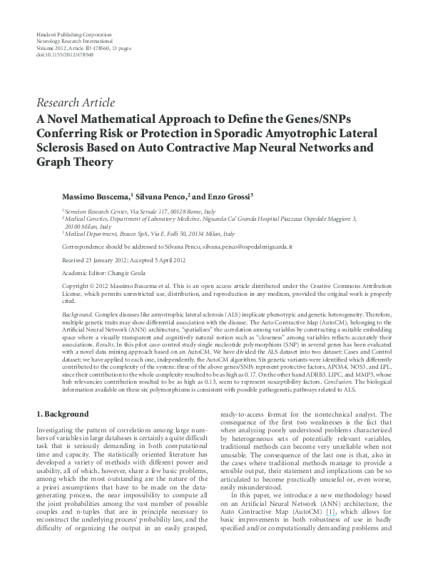 (PDF) A Novel Mathematical Approach to Define the Genes/SNPs Conferring Risk or Protection in ...