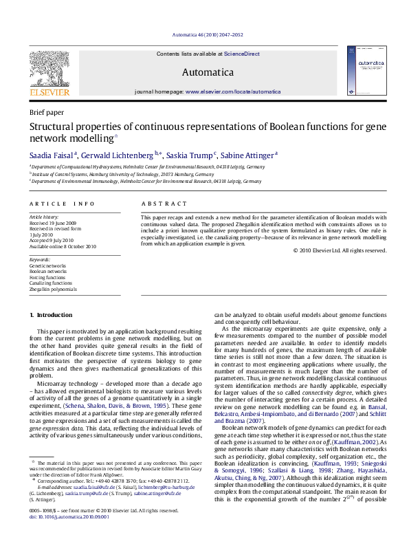 Pdf Structural Properties Of Continuous Representations Of Boolean