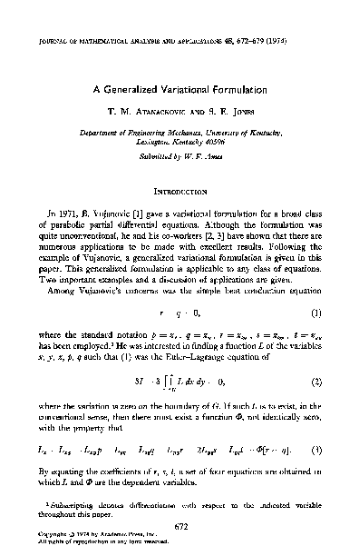 (PDF) A generalized variational formulation
