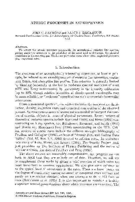 (PDF) Atomic processes in astrophysics
