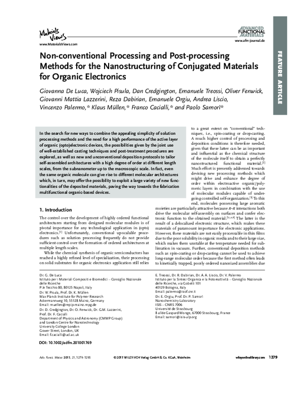(PDF) Non-conventional Processing and Post-processing Methods for the ...