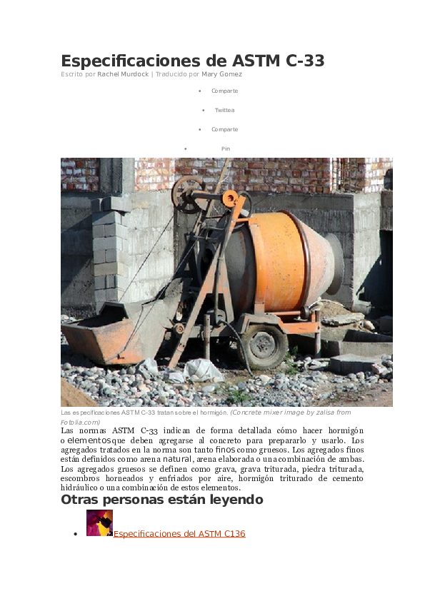 (DOC) Especificaciones de ASTM C-33