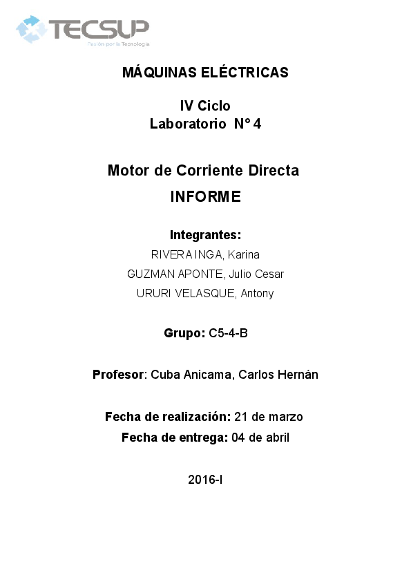 (DOC) Informe de Maquinas