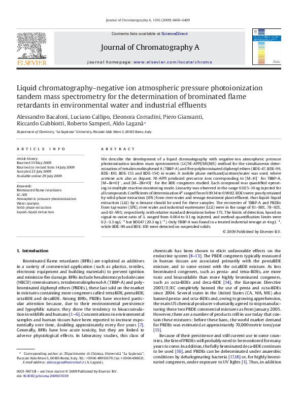 (PDF) Liquid chromatography–negative ion atmospheric pressure ...