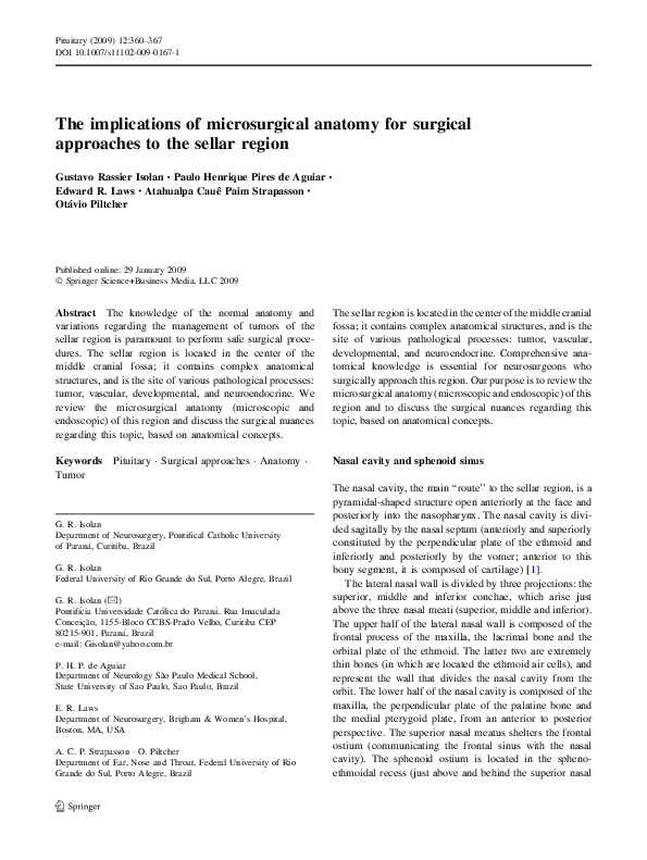 (PDF) The implications of microsurgical anatomy for surgical approaches ...