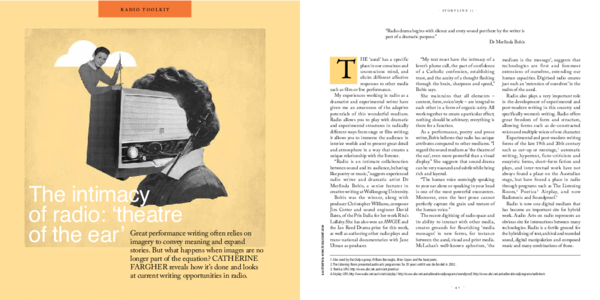(PDF) The Intimacy of Radio: Theatre of The Ear