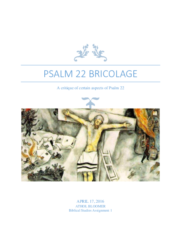 (PDF) PSALM 22 BRICOLAGE