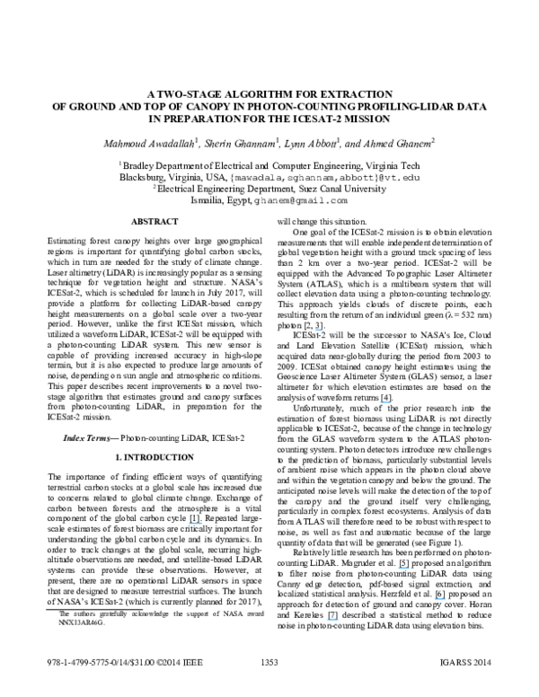(PDF) A two-stage algorithm for extraction of ground and top of canopy in photon-counting ...