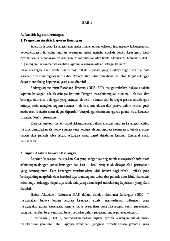 (DOC) Analisa Laporan Keuangan