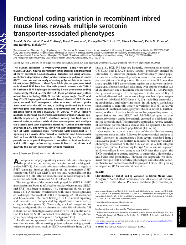 (PDF) Functional coding variation in recombinant inbred mouse lines ...