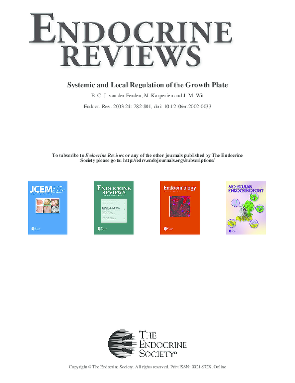 (PDF) Systemic and Local Regulation of the Growth Plate