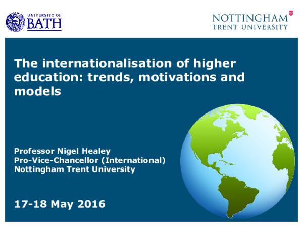 (PPT) The internationalisation of higher education: trends, motivations ...