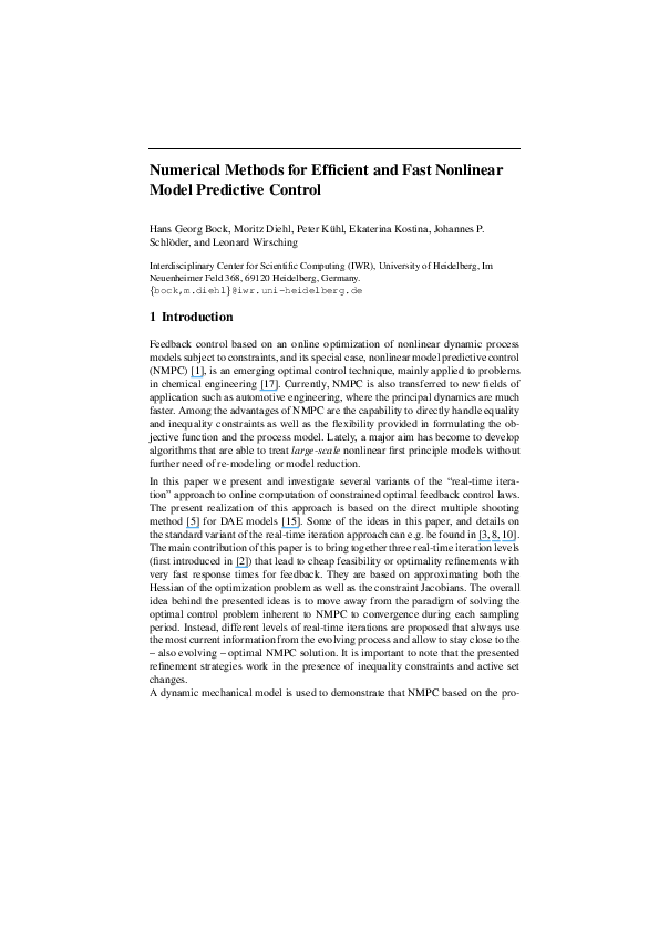 Pdf Numerical Methods For Efficient And Fast Nonlinear Model