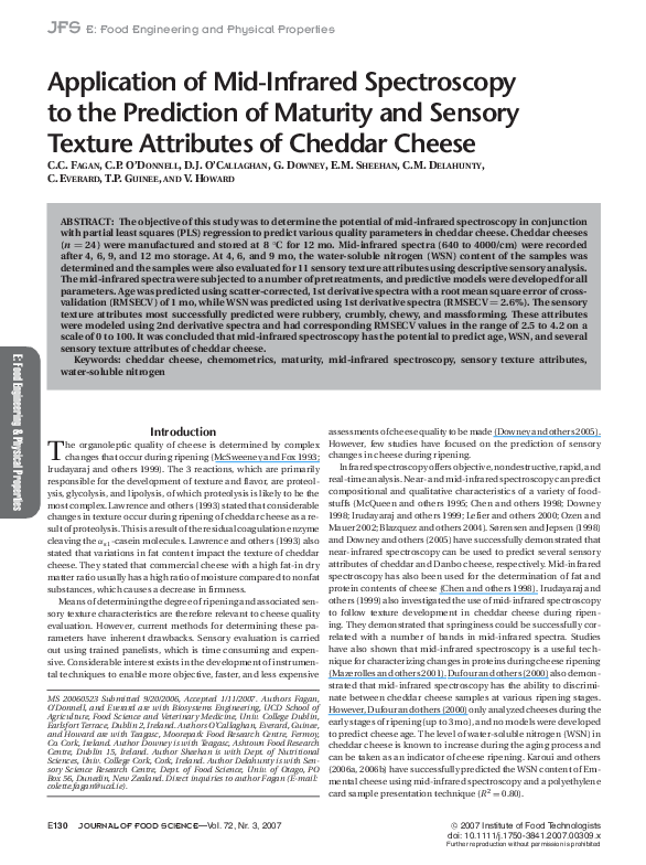 (PDF) Application of Mid-Infrared Spectroscopy to the Prediction of ...