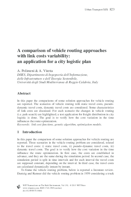 (PDF) An integrated approach for road, transit design in a city logistic plan: a case study ...