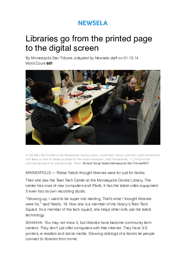 (PDF) Libraries go from the printed page to the digital screen