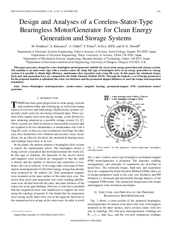 (PDF) Design and analyses of a coreless-stator-type bearingless motor ...