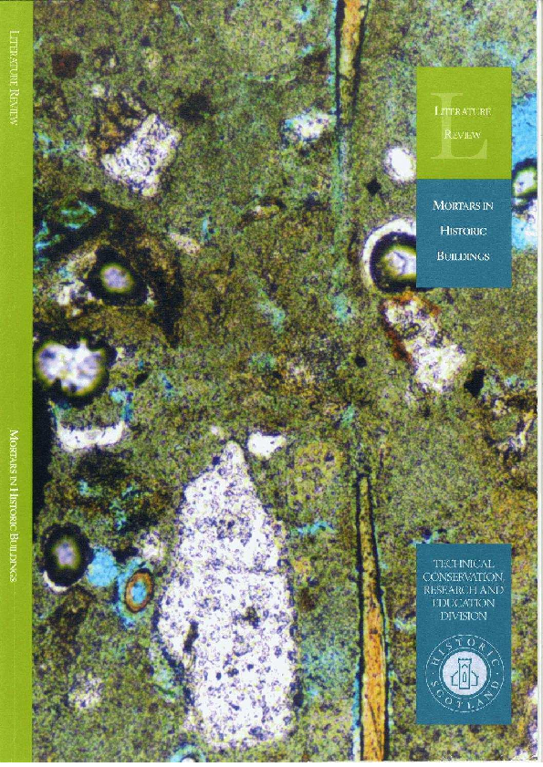 (PDF) Mortars in Historic Buildings. A review of the scientific and ...