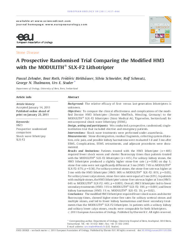 (PDF) A Prospective Randomised Trial Comparing the Modified HM3 with ...