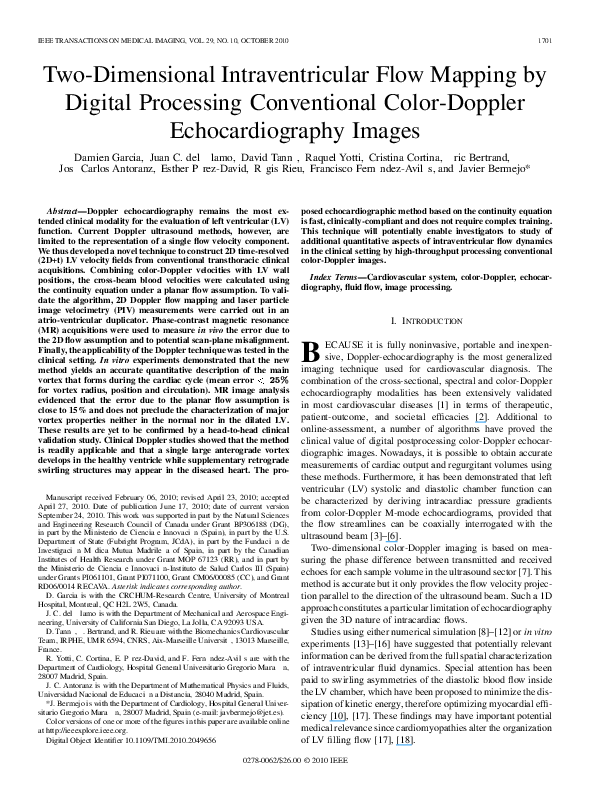 (PDF) Two-Dimensional Intraventricular Flow Mapping by Digital Processing Conventional Color ...