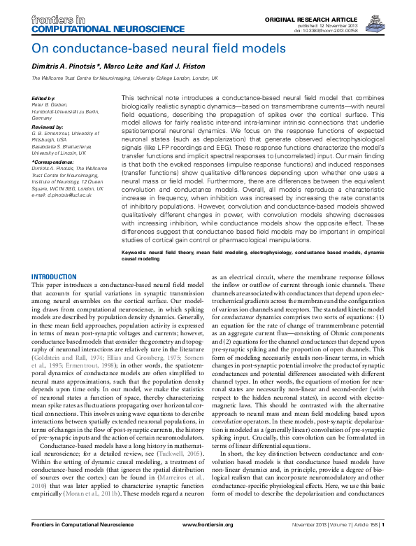 (PDF) On conductance-based neural field models