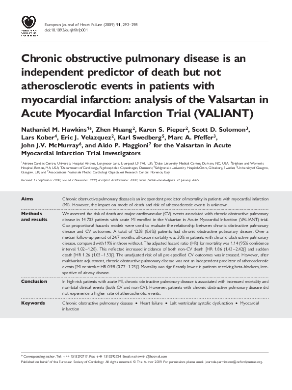 (PDF) Chronic obstructive pulmonary disease is an independent predictor ...