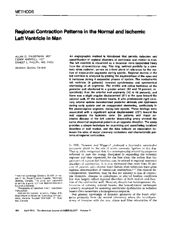 (PDF) Regional contraction patterns in the normal and ischemic left ...