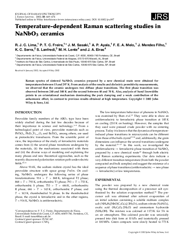 (PDF) Temperature dependent Raman scattering studies of three ...