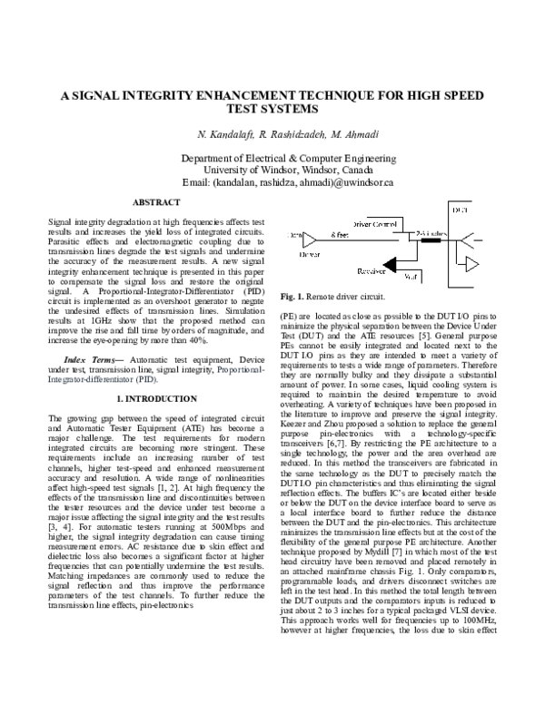 (DOC) A signal integrity enhancement technique for high speed test systems