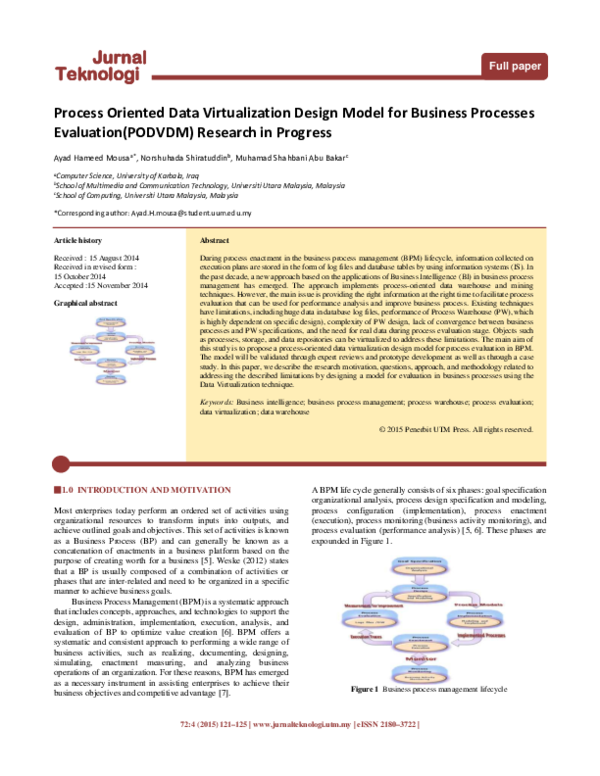 (PDF) Process Oriented Data Virtualization Design Model for Business ...