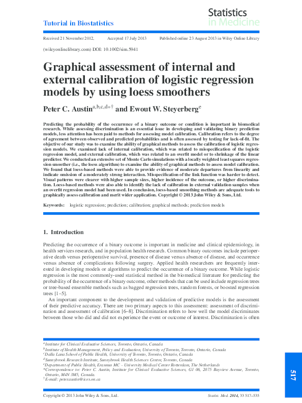 (PDF) Graphical assessment of internal and external calibration of ...