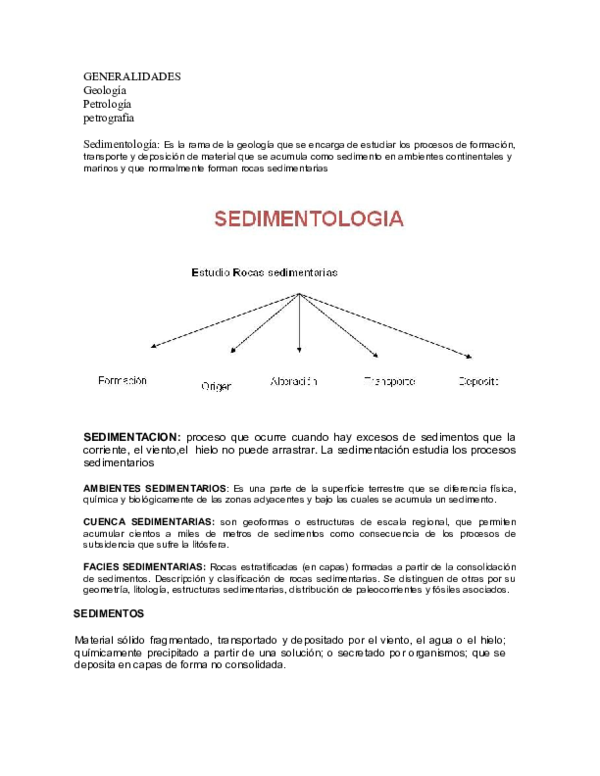 (DOC) GENERALIDADES Geología Petrología petrografia