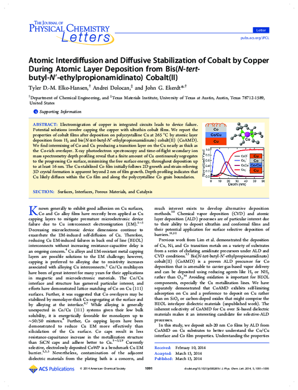(PDF) Atomic Interdiffusion and Diffusive Stabilization of Cobalt by ...