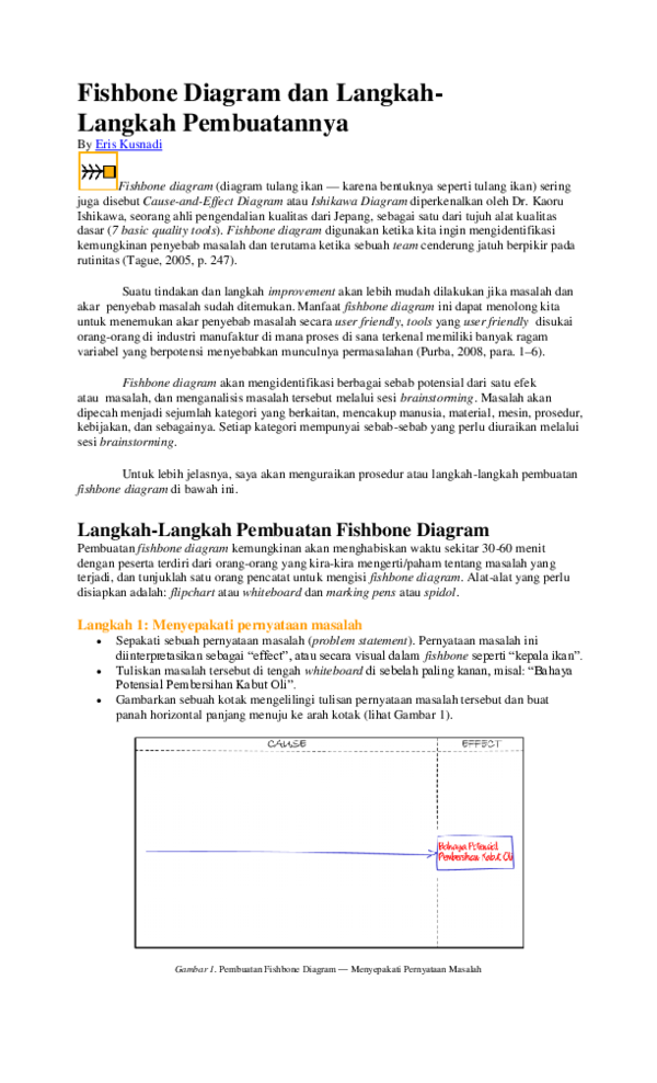 (PDF) Fishbone Diagram dan Langkah- Langkah Pembuatannya