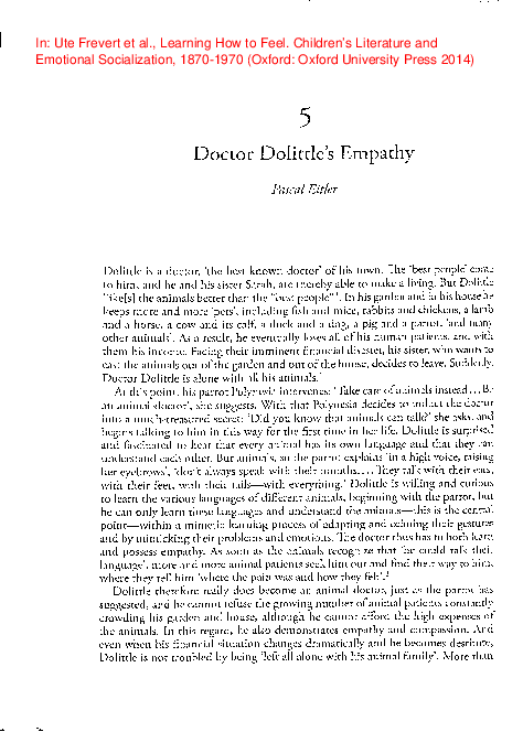 Doctor Dolittle's Empathy