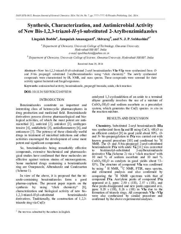 (DOC) Synthesis, characterization and anti microbial evaluation of novel 1,3,4-oxadiazole ...