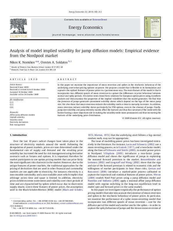 (PDF) Analysis of model implied volatility for jump diffusion models ...