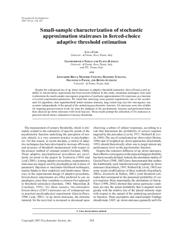 (PDF) Efficient Stochastic Approximation Staircases