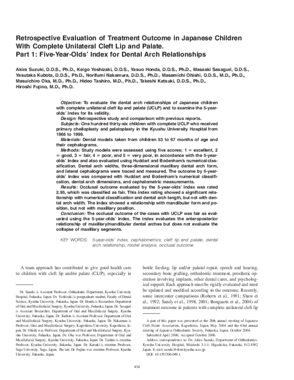 (PDF) Retrospective Evaluation of Treatment Outcome in Japanese Children With Complete ...