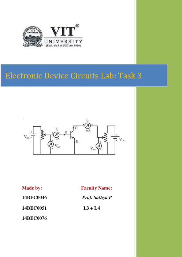 (PDF) Electronic Device Circuits Lab: Task 3