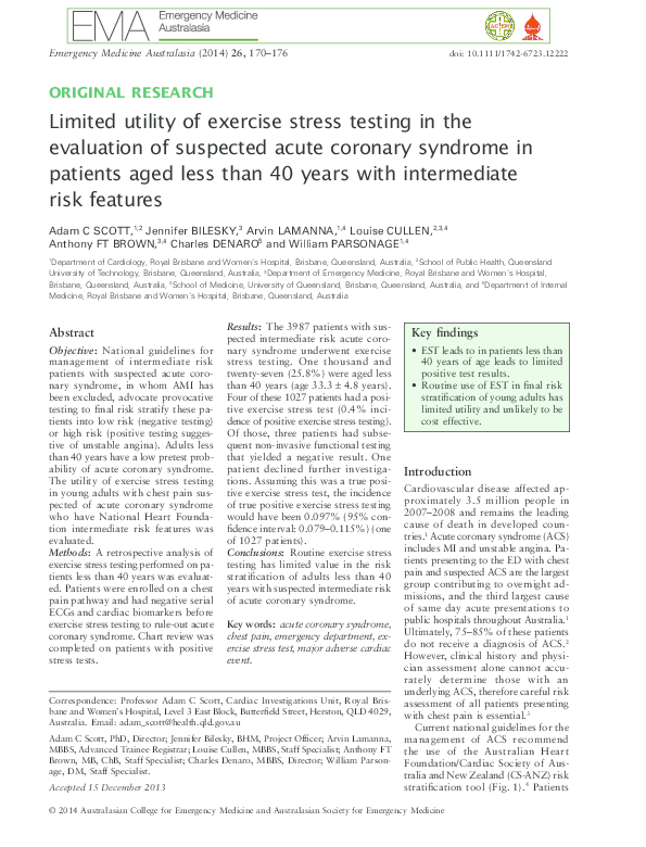 (PDF) Acute Anteroseptal Myocardial Infarction after a Negative ...