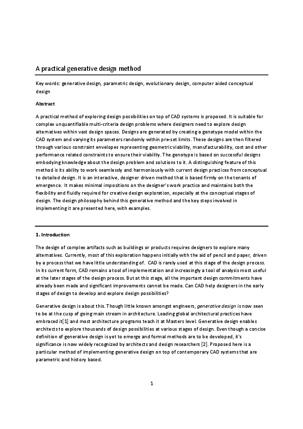 (PDF) A practical generative design method