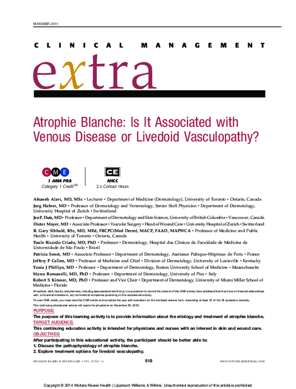 (PDF) Atrophie Blanche