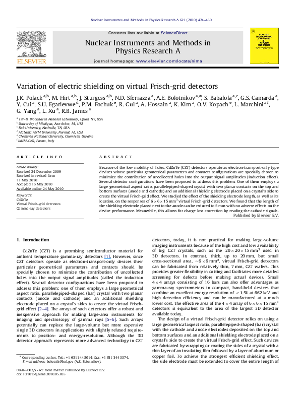 (PDF) Variation of electric shielding on virtual Frisch-grid detectors